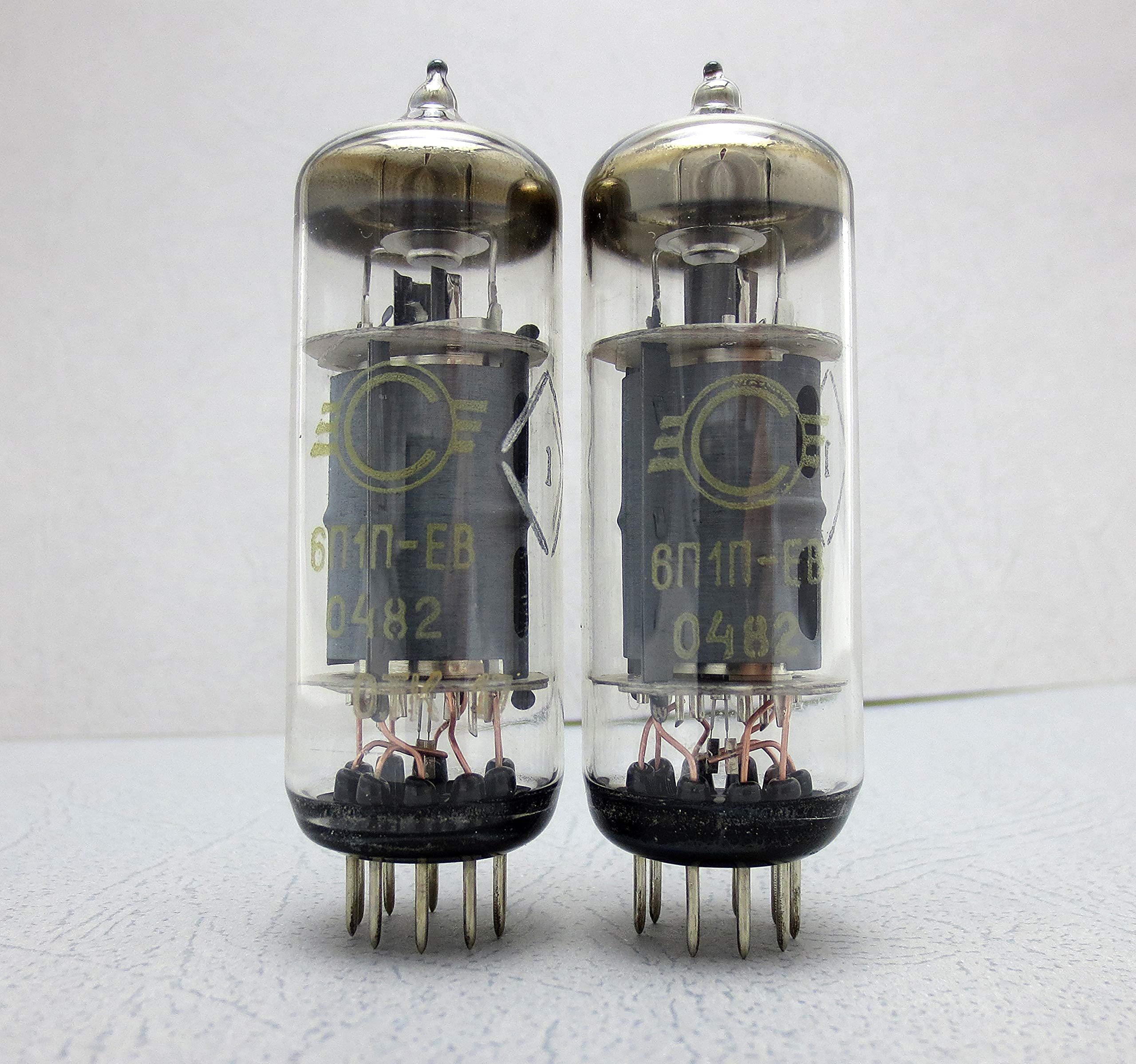 Riverstone Audio - 6P1P-EB Tested AND Matched Pair (2 tubes) - Vintage Vacuum Tubes - Amplitrex Tested - Replacement for 9-PIN 6P1 / 6P1P Tubes - Platinum Grade Pair - (2 tubes) 6P1P-EB