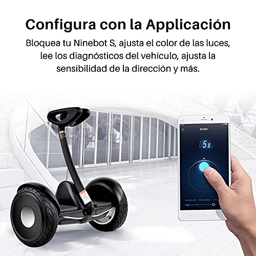 Segway Ninebot S Smart Self-Balancing Electric Scooter, Dual 400W Motor, Max 13.7 Miles Range & 10MPH, Hoverboard with LED Light, Compatible with Gokart kit, UL-2272 Certified