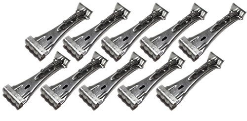 Quick Screw 6" inch Aluminum Hidden Rain Gutter Bracket Hook Clip Style Hangers with pre Inserted 3" Long ¼" hex Head self Drilling Screw (10 Per Package)