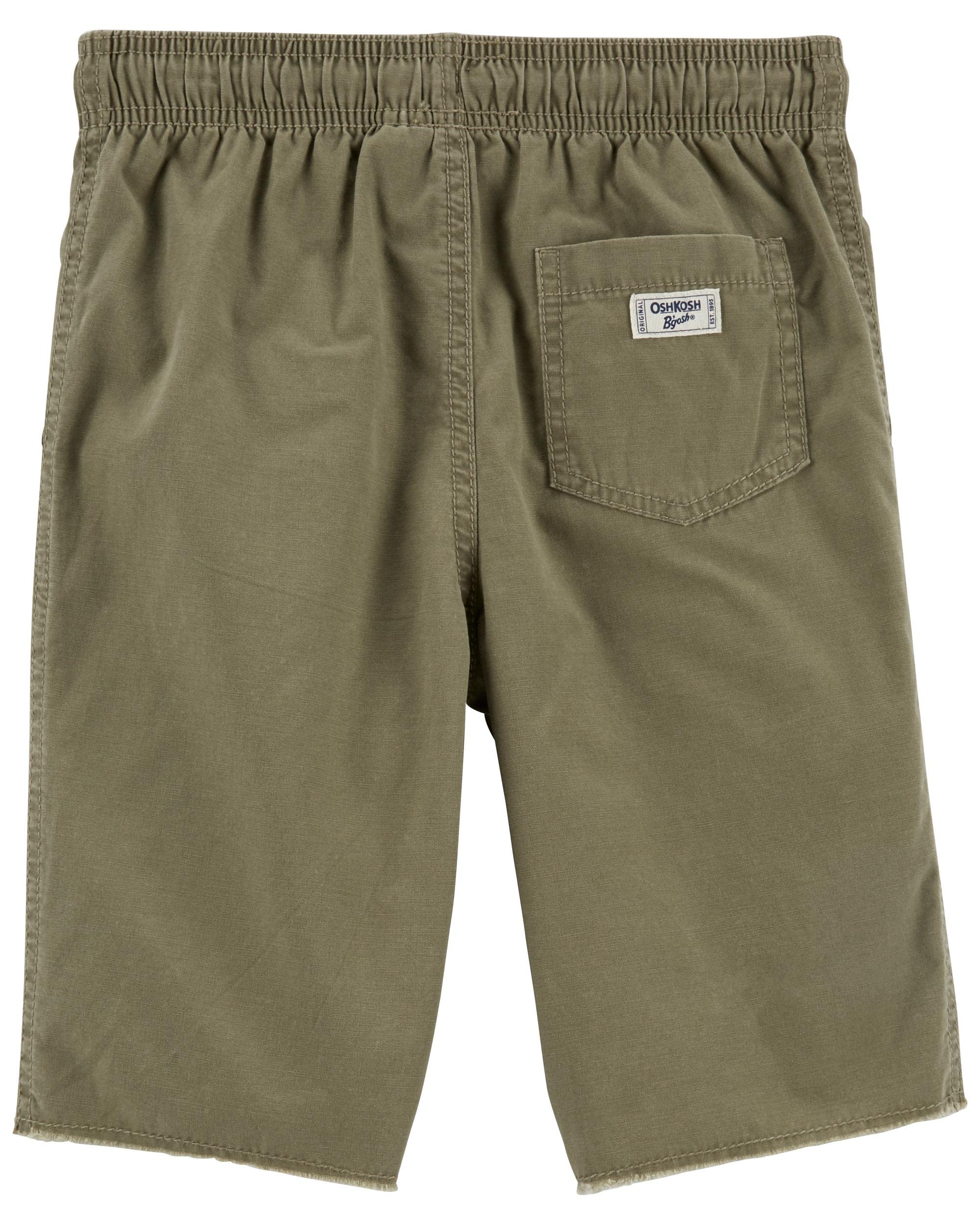 OshKosh B'Gosh Boys' Pull-on Shorts, Olive, 10
