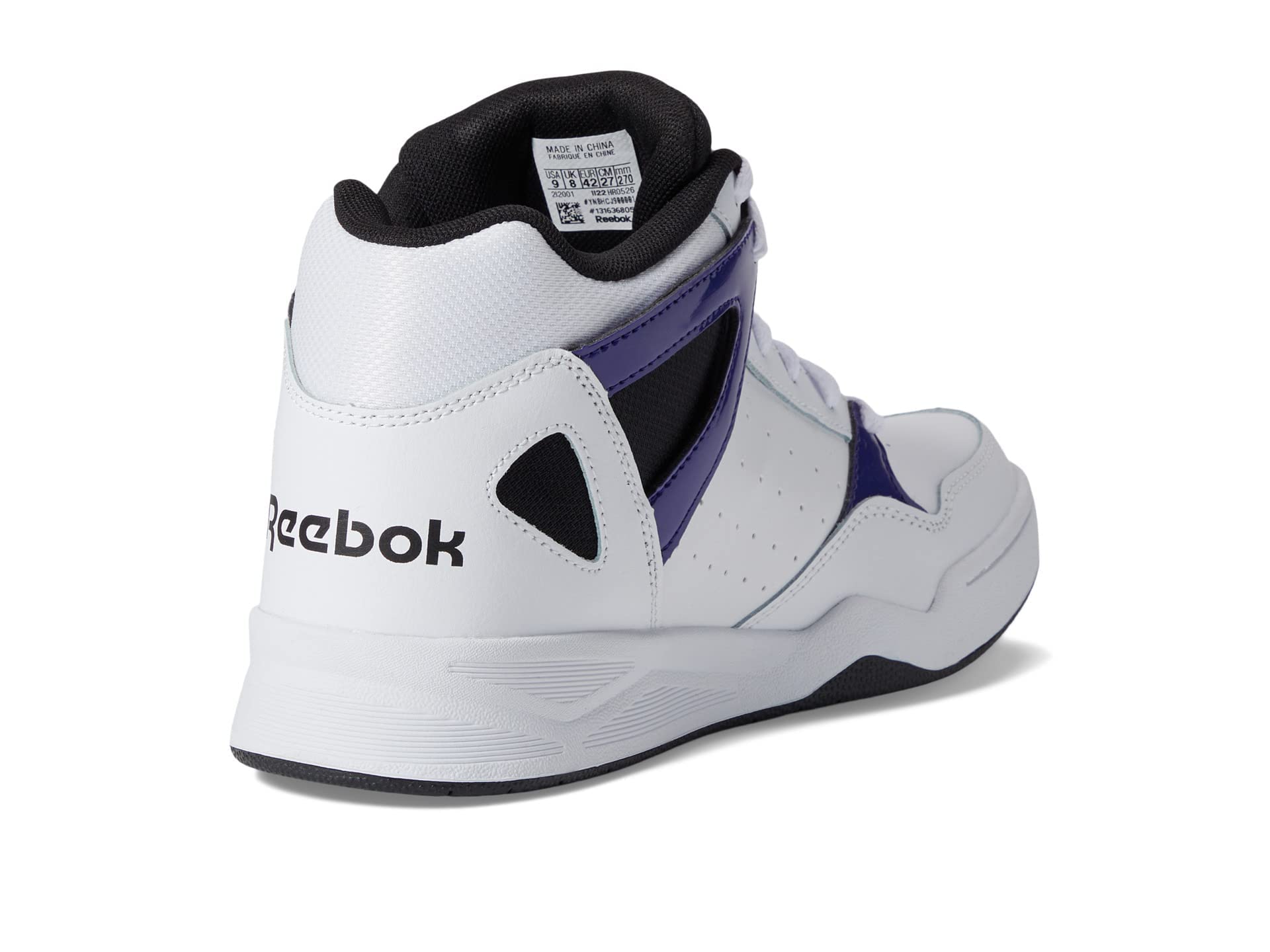 Reebok Unisex BB4590 High Top Basketball Shoe, White/Black/Classic Teal, 12 US Men