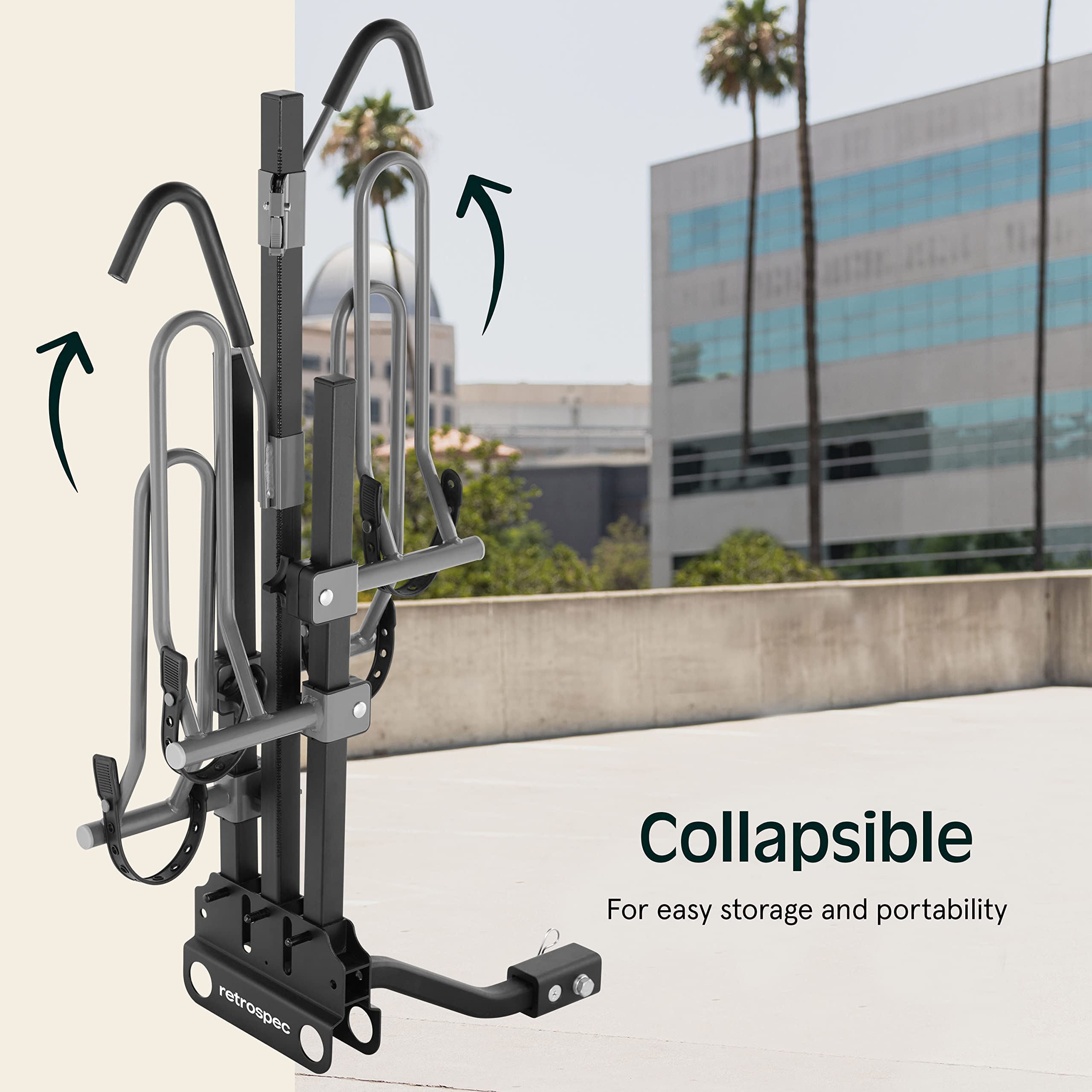 Retrospec Lenox Car Hitch Mount Tray Bike Rack with 2-inch Receiver; 2 Bicycle Carrier, Black