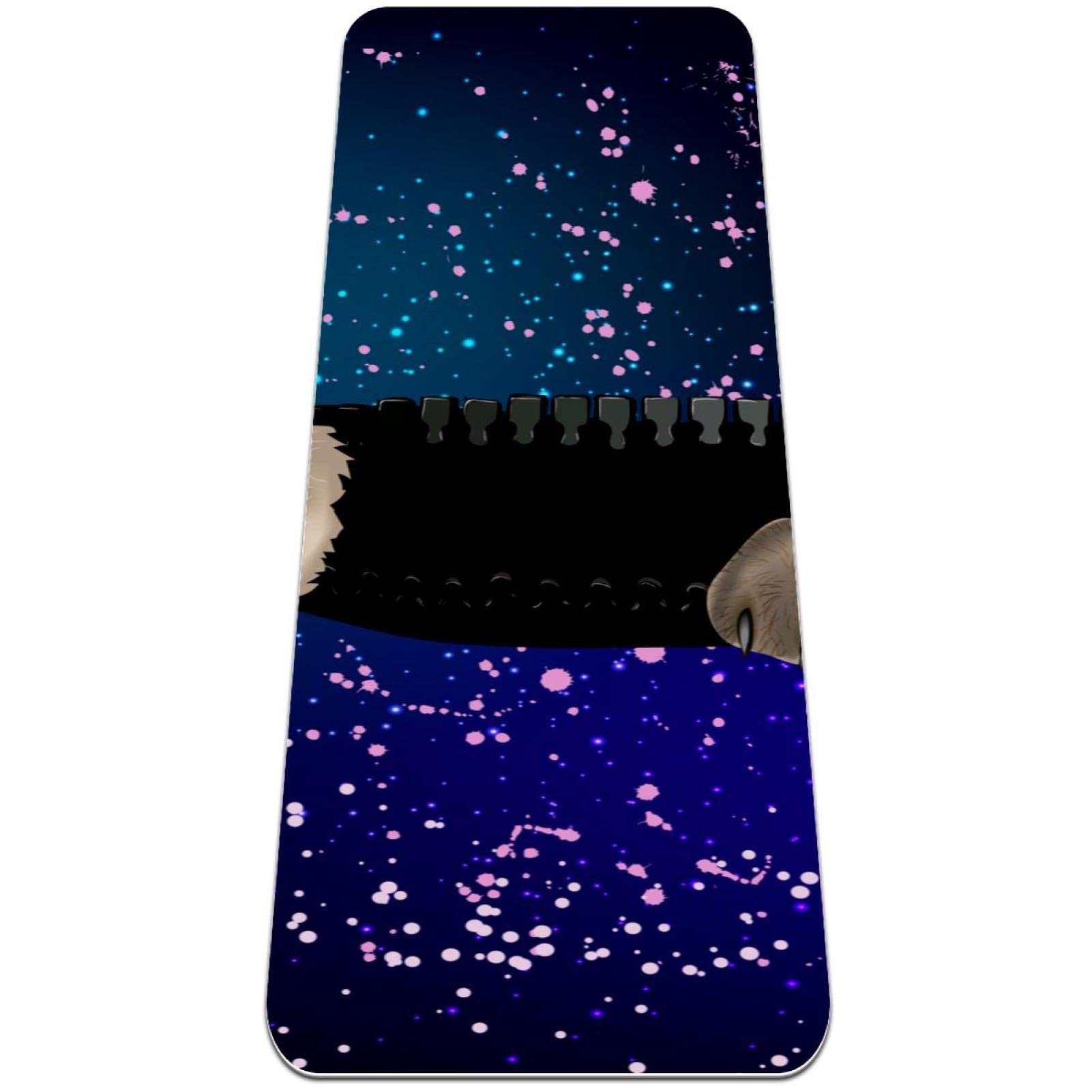 Yoga Mat, Yoga Mats for Home Workout, Workout Mat, Exercise Mats, Pilates Mat, Space and Cat Paw