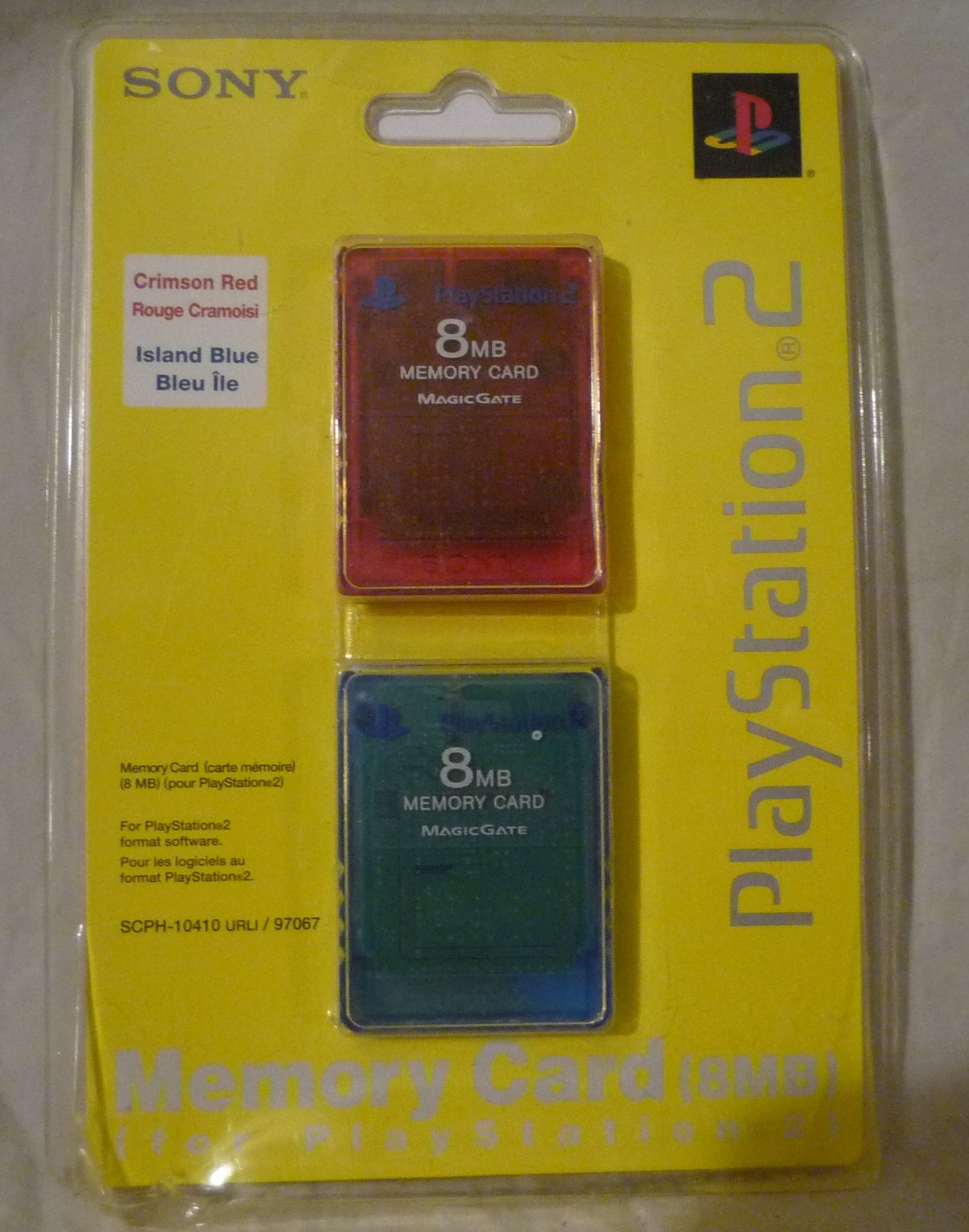 Playstation 2 Memory Card 8MB 2PK Red/Blue