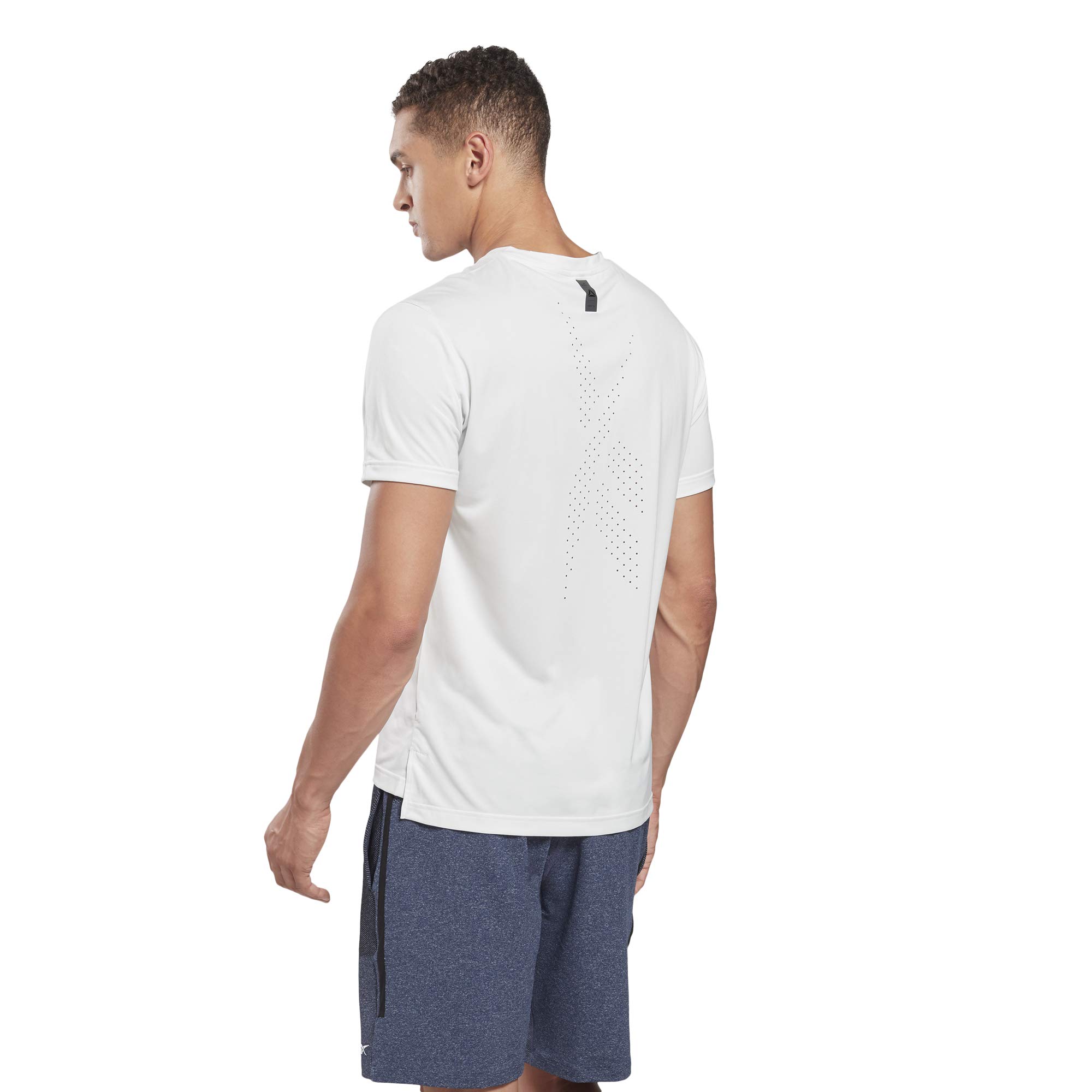 Reebok United by Fitness Perforated Short Sleeve Tee, True Grey, M