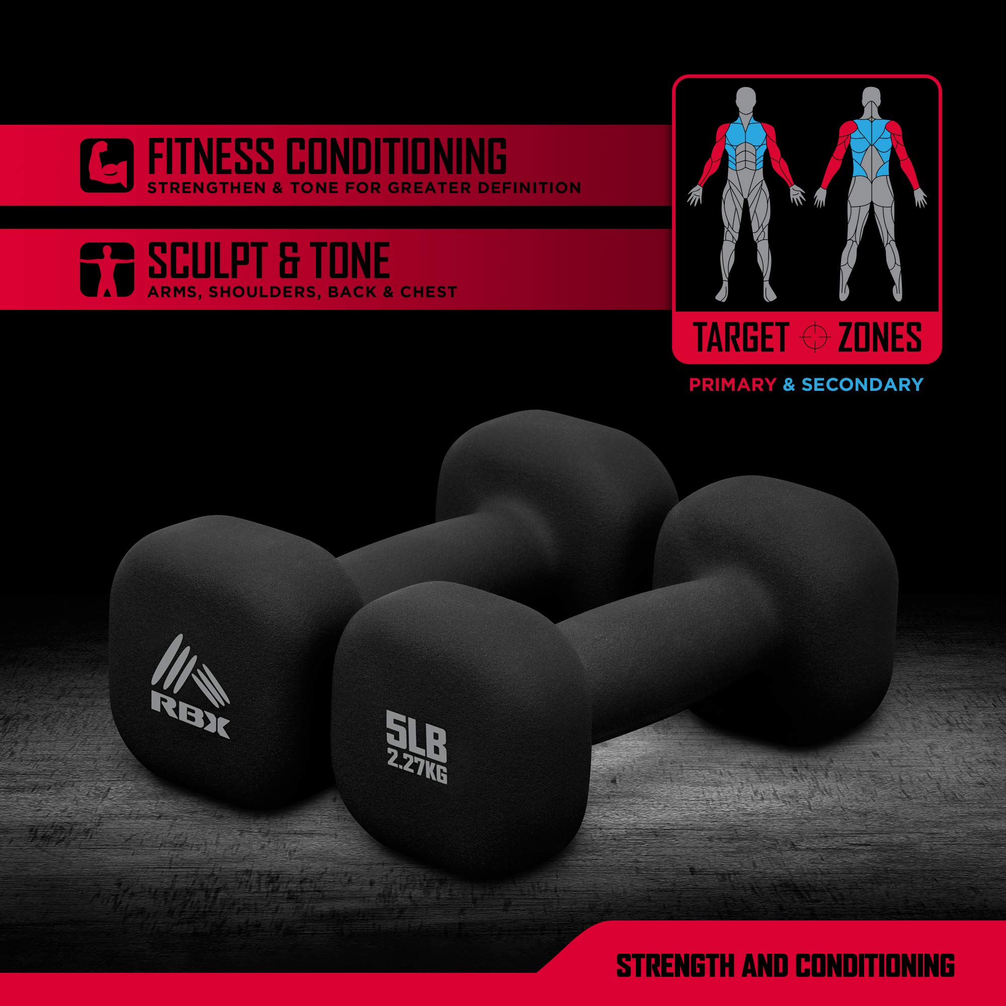 RBX | Sculpt and Tone Hand Weights β 5lb/10lb Pair