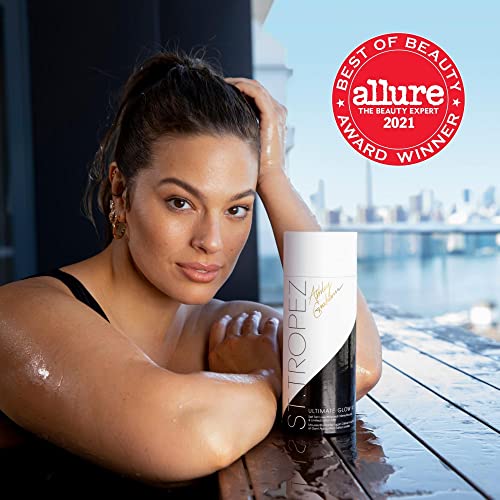 St.Tropez x Ashley Graham Limited Edition Ultimate Glow Kit, Self Tan Luxe Whipped Crème Mousse and Self Tanning Mitt, Vegan Self Tanner with Hyaluronic Acid Complex and Anti Oxidants, 6.7 Fl Oz