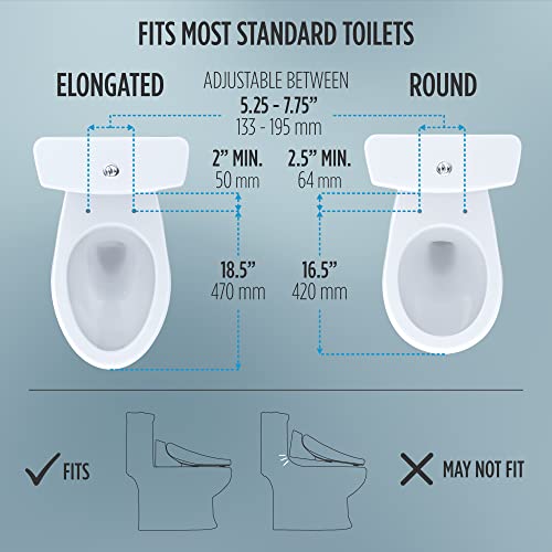 TOTO SW3073#01 WASHLET C2 Round Electronic Bidet Toilet Seat, Cotton White