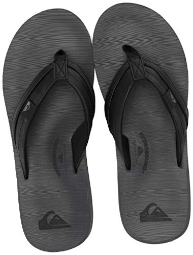 Quiksilver Men's Carver Squish Flip-Flop, Black/Grey/Black, 10(43) M US