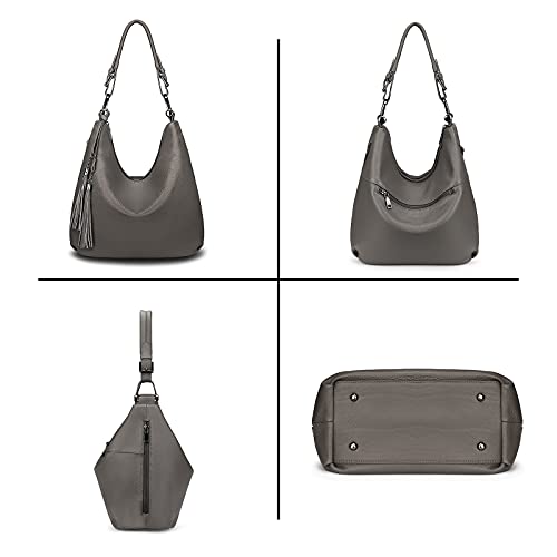 YALUXE Leather Shouldr Bag for Women Hobo Purses and Handbags Top Handle Tote Vintage Style