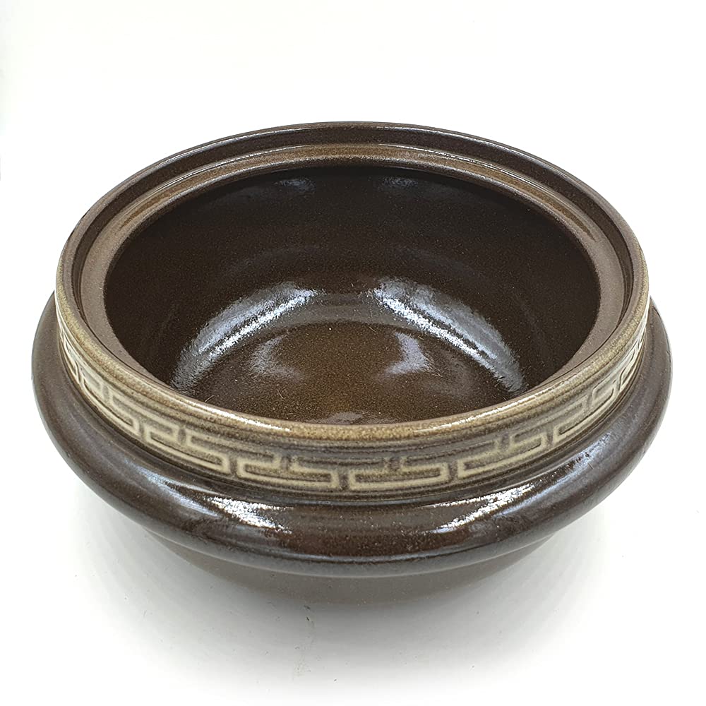 TheJD Korean Stone Bowl (Dolsot), Sizzling Hot Pot for Bibimbap and Soup - Premium Ceramic (Korean Stone Pot_03)