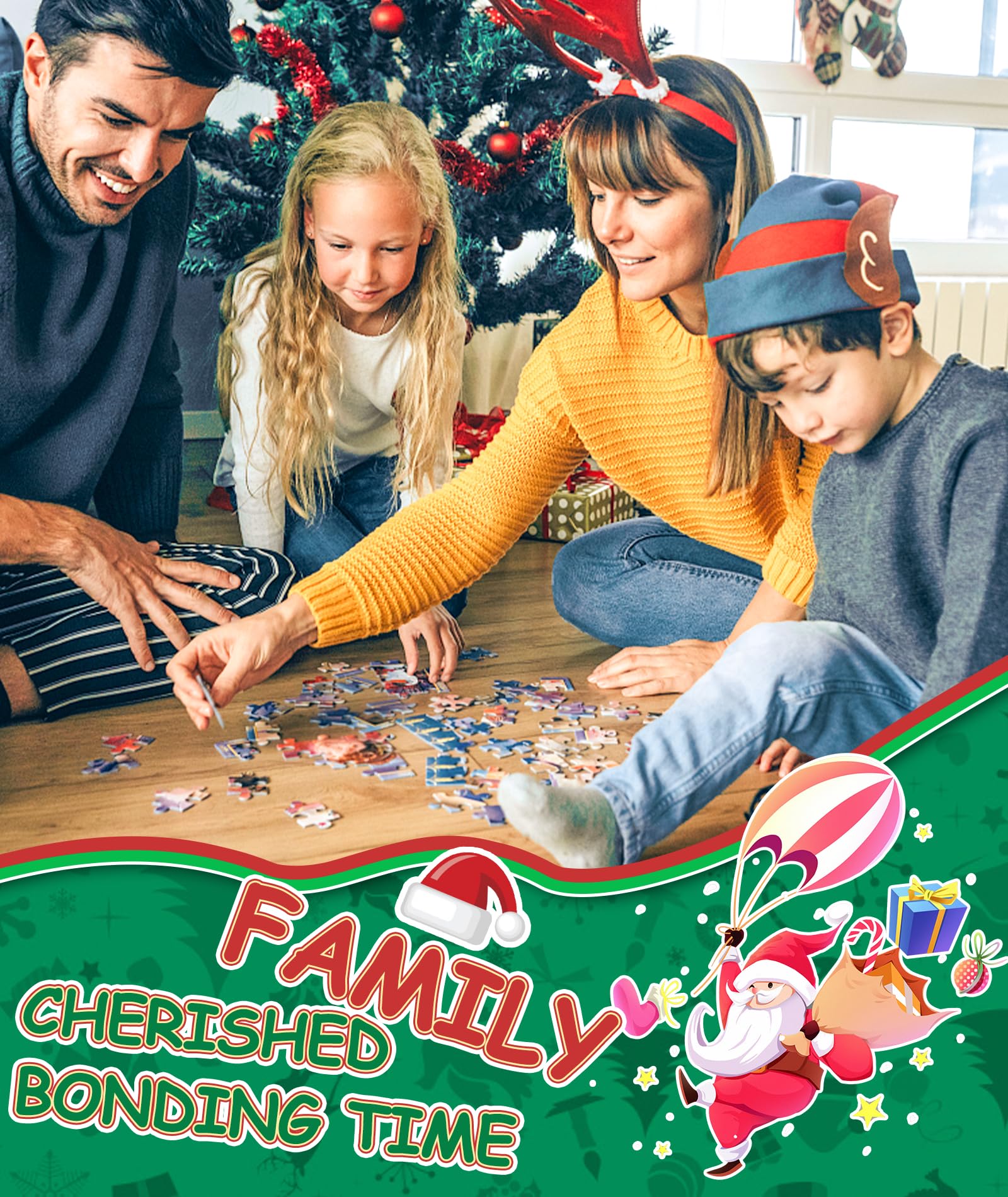Protado Advent Calendar 2023 Christmas Jigsaw Puzzle, 24 Days Surprise Christmas Countdown Calendars for 6+ Kids and Adults, 1000 Pieces Puzzle Great Stocking Stuffer Xmas Presents Home Decor 27.5*19.7in