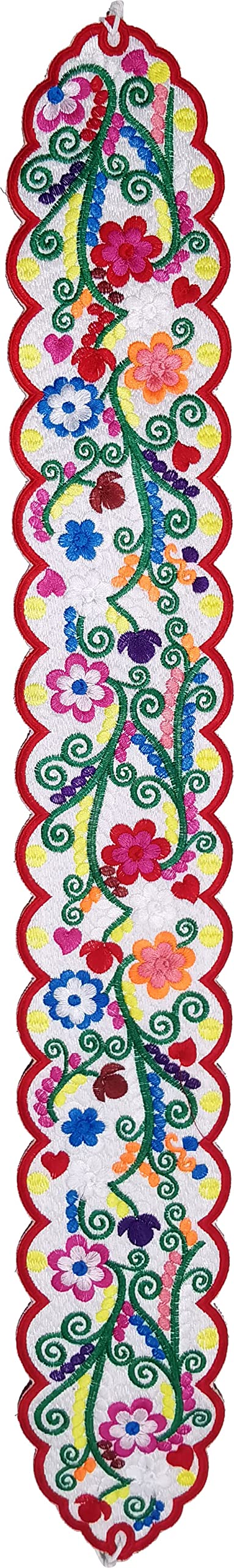 YZXDORWJ Women Embrodiered Mexican Belt for Dress Boho Floral Traditional Fiesta Party Sash(16-169WR)