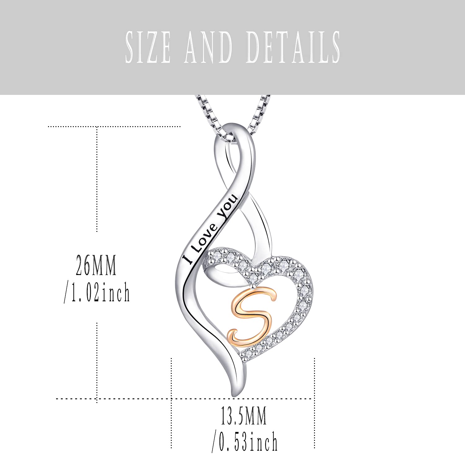 STARCHENIE Infinity Initial Necklace 925 Sterling Silver J Letter Necklace for Women Birthday