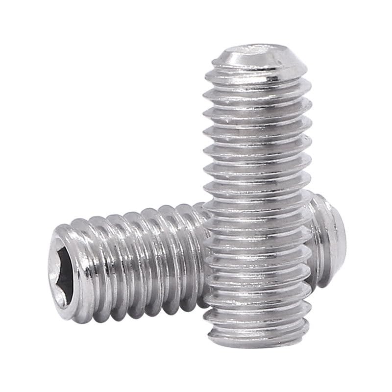 RAKTDA Hexagon Socket Screws 304 Stainless Steel concave end Set Screw Inner Hexagonal Headless Machine Rice top Wire Stop Screw (Size : M5*12 5pcs)