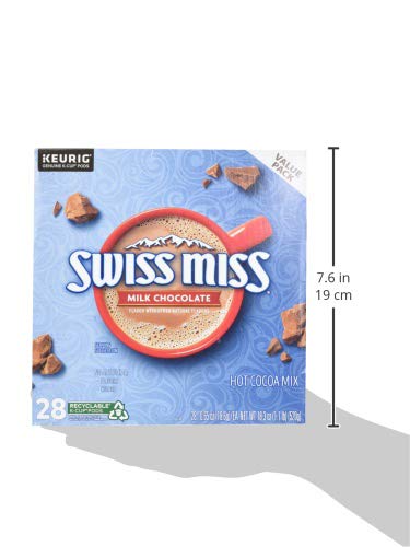 Swiss Miss Milk Chocolate Hot Cocoa Keurig Single-Serve K Cup Pods, 28 Count