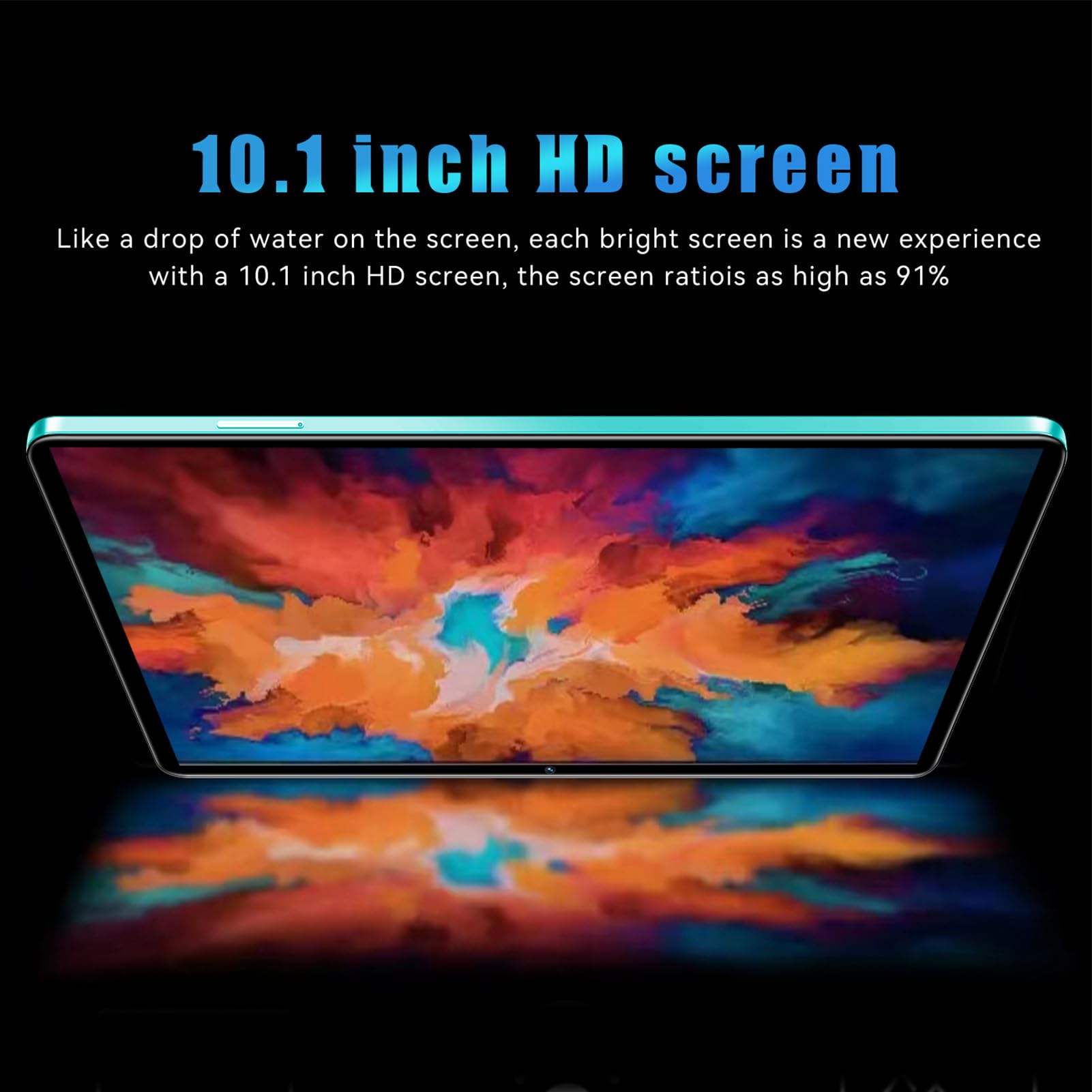 SHYEKYO Gaming Tablet, Tablet PC 2 Card Slots 8GB RAM 256GB ROM 5G WiFi 4G LTE Octa Core CPU 10.1 Inch LCD for Business (US Plug)