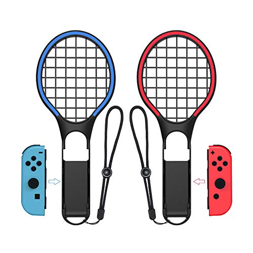 Tennis Racket for Nintendo Switch Joy-Con Attachment - Nintendo Switch Joy-Con Controller, Mario Tennis Aces Accessories, Twin Pack