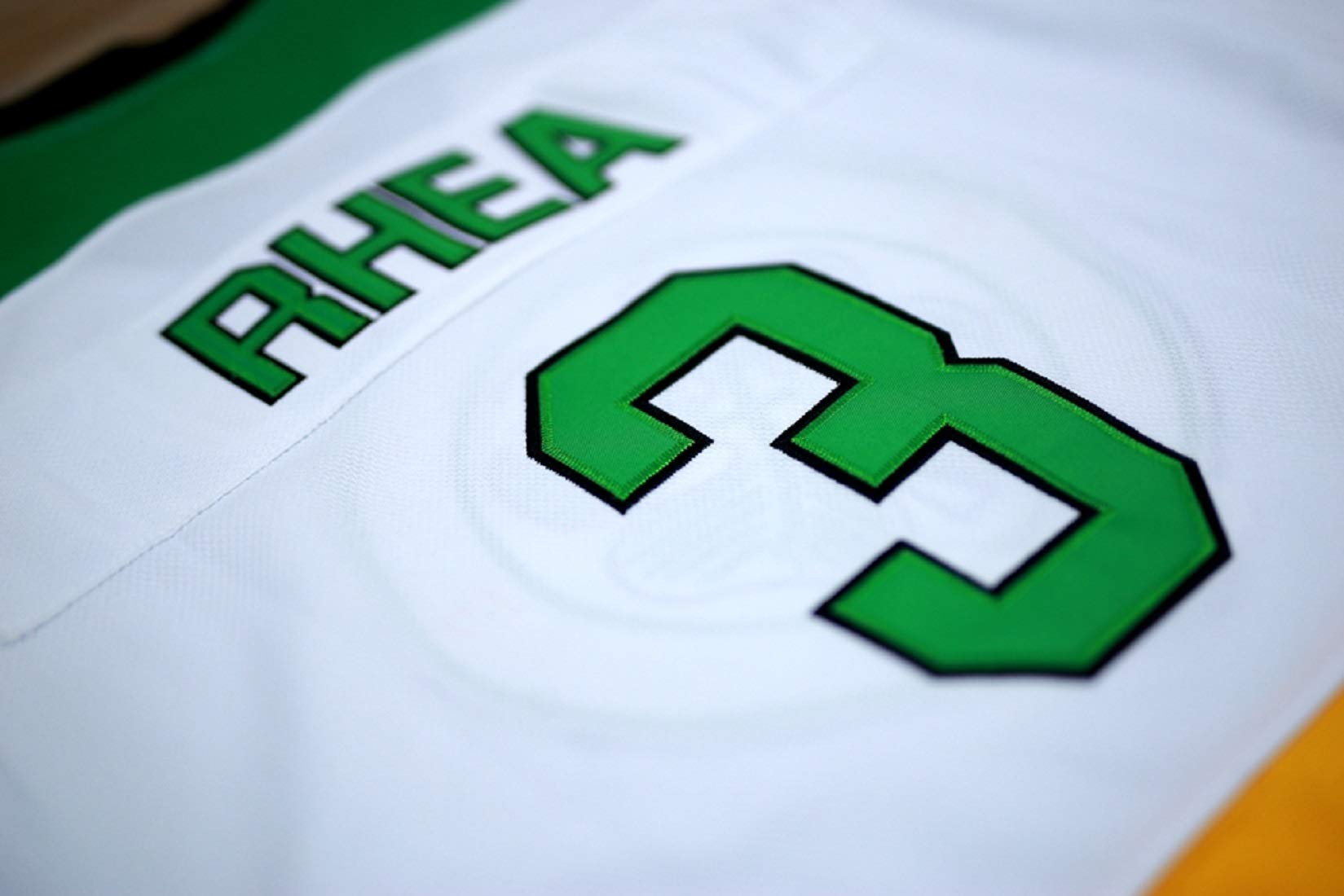 Ross The BOSS Rhea ST John's Shamrocks Hockey Jersey with EMHL Patch Stitch (38, White)