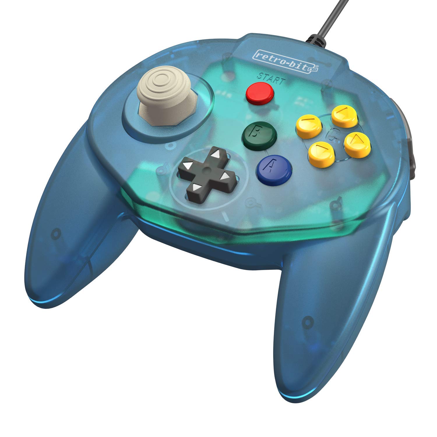 Retro-Bit Tribute 64 USB for PC, Switch, Mac, Steam, RetroPie, Raspberry Pi - Ocean Blue