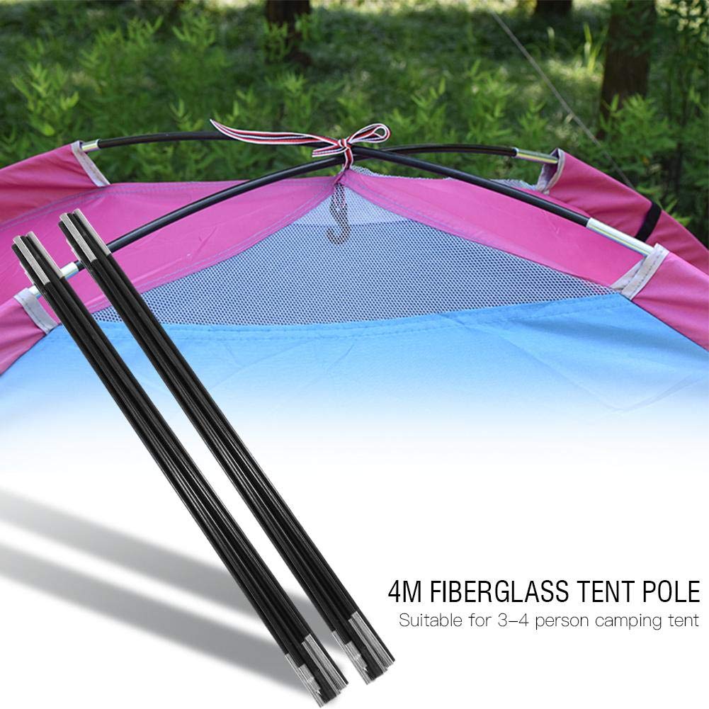 Tent Pole,Fiberglass Camping Tent Pole Bars Outdoor Support Rods Awning Frames Kit
