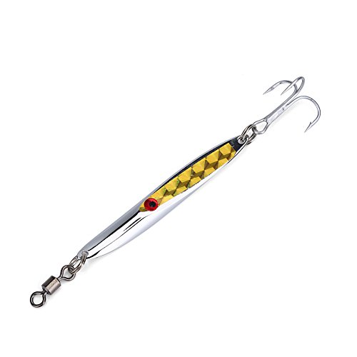 Yuuloo Multifunction Convenient 2set Fish Hook Reusable Incisive Lure Bait Barbed Hooks Kit Accessories Fishing Tools Easy to Clean(Yellow)