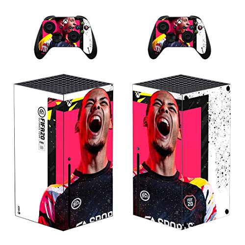 Vinyl Skin Sticker Cover Decal for Microsoft X-box-Series-X Console and Remote Controllers Football Game HD Printing (only fit X-box-Series-X )