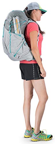 Osprey Lumina 60L Women's Ultralight Backpacking Backpack, Cyan Silver, Small
