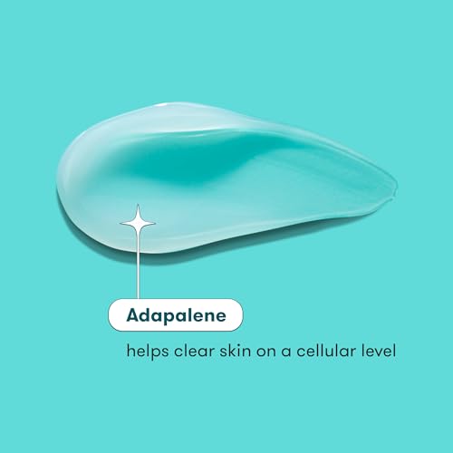 ProactivMD Adapalene Gel Acne Treatment - Prescription Strength Retinoids for Face and Body Acne, .1% Solution, 1.6 Oz, Unscented