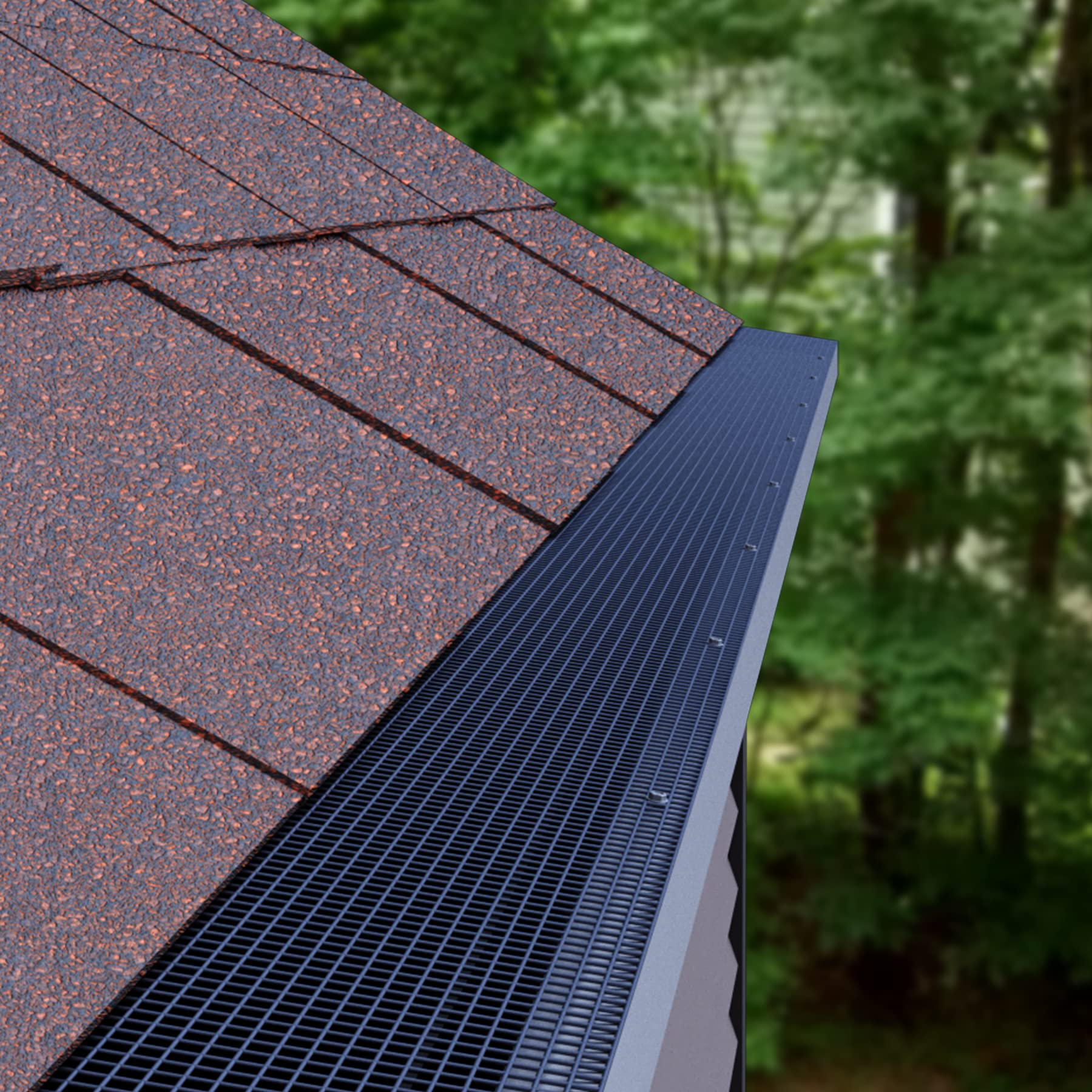 Powrocket Gutter Guards,4" 5" Leaf Protection,96 Feet Stainless Steel Mesh Gutter Covers,Prevents Roof Clogged Downspouts,Easy to DIY,Grey