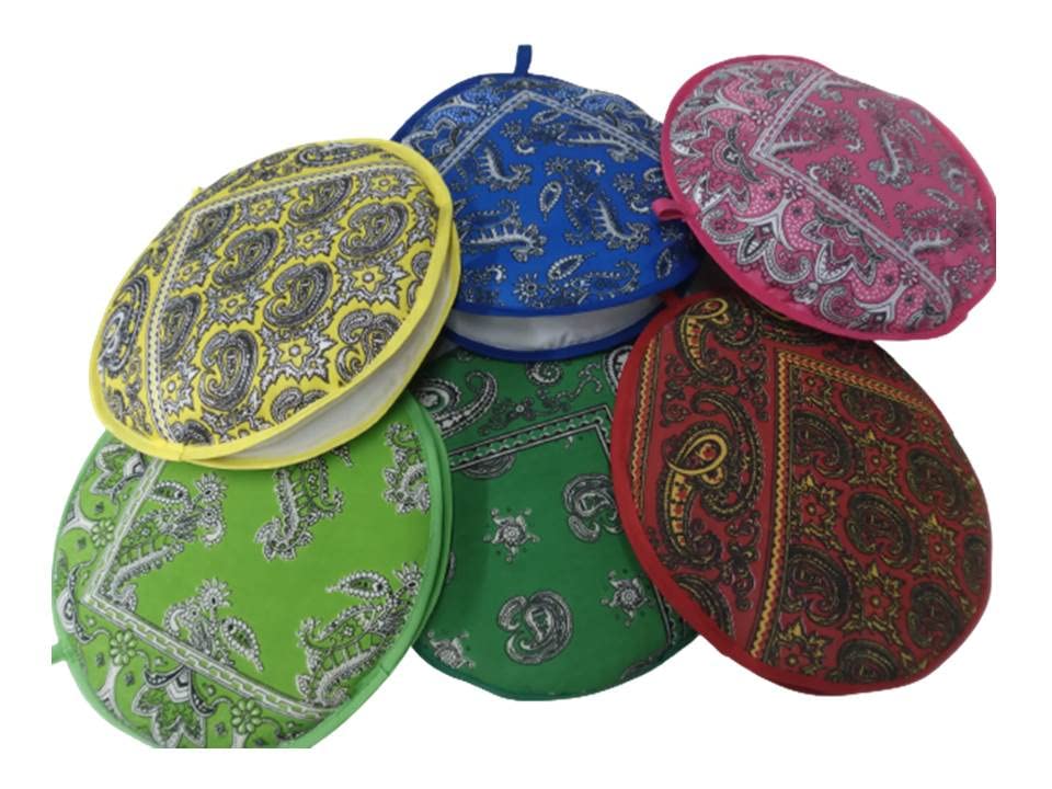 Tortilla Warmer Microwave Safe / Microwaveable Container Round 8in With Bandana-like desing, two layers, this container will keep your tortillas warm/ Mexican Tortillas Warmer