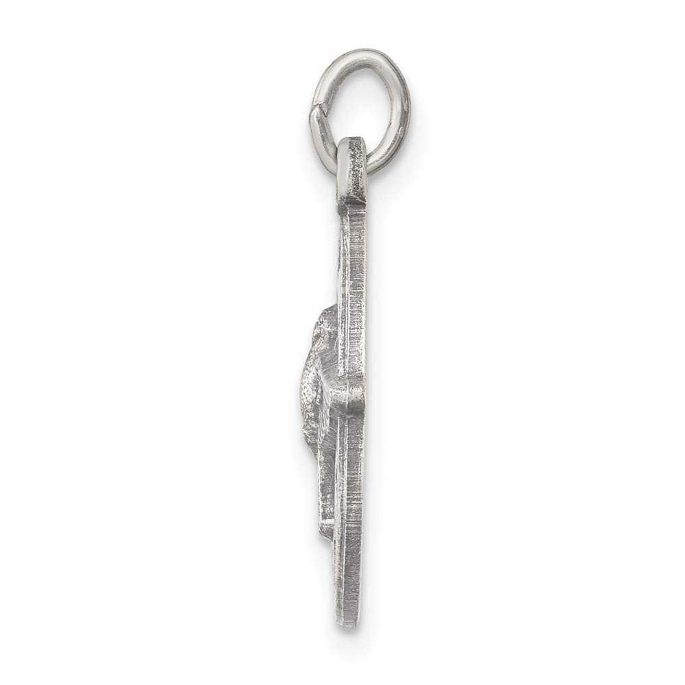 Sterling Silver Antiqued Holy Spirit Medal QQC5906