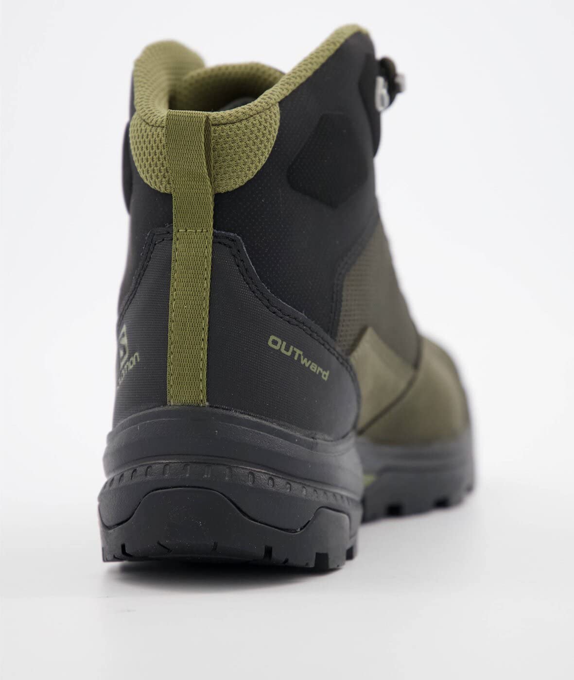 Salomon Outward Gore-TEX Hiking Boots for Men, Peat/Black/Burnt Olive, 9