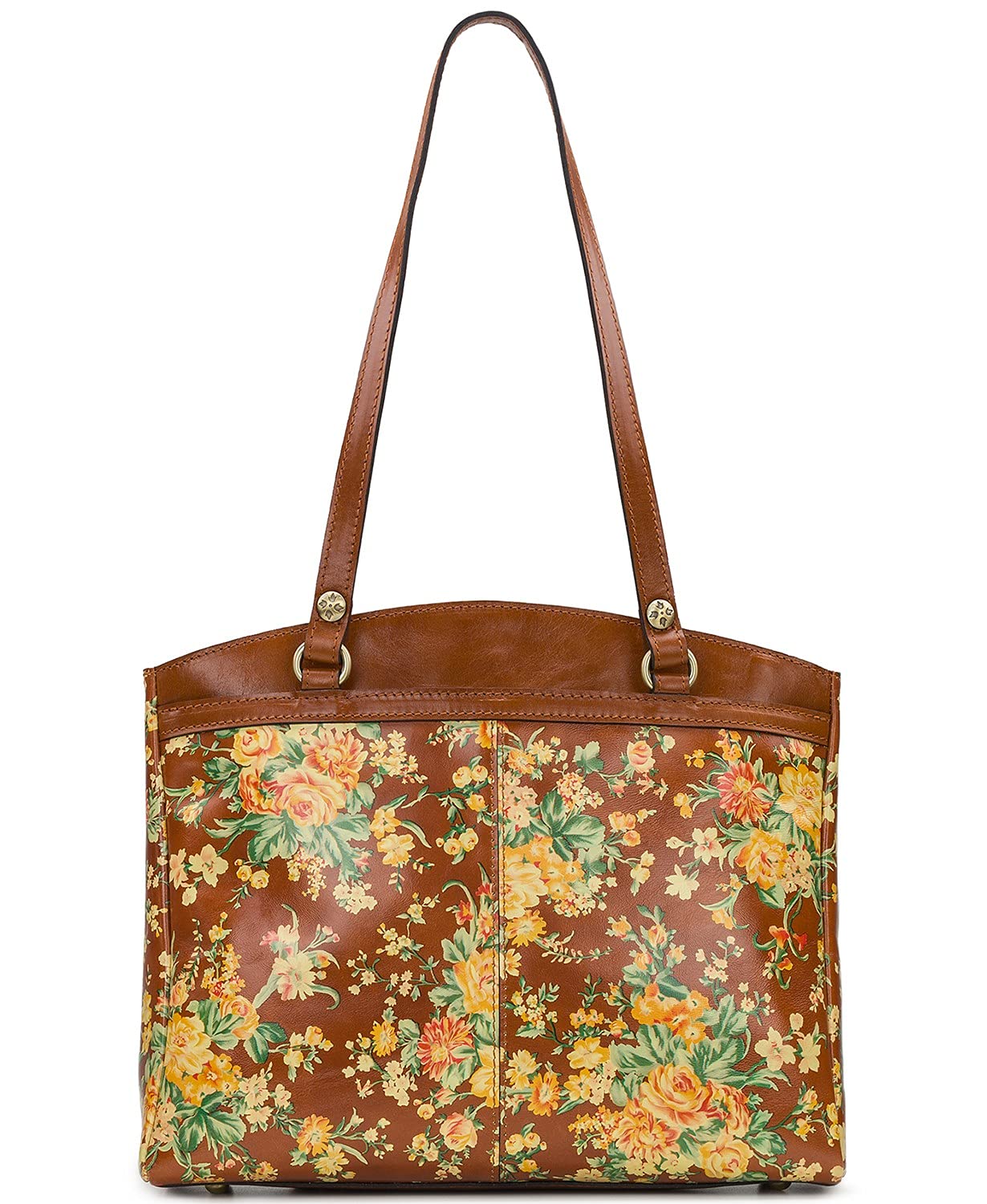 Patricia Nash Poppy Tote Leather Handbag Brown Bag Vintage Botanical Garden NEW