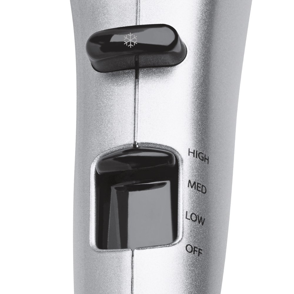 REVLON 1875 Watt 3-in-1 Styling Hatchet Hair Dryer, Silver