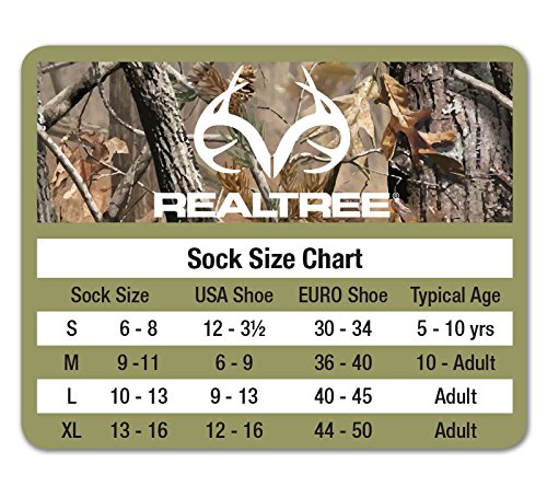 Realtree Boys Merino Wool Blend Camo Pattern Boot Socks 2 Pair Pack (Black/Olive, Kid's Shoe Size 12-3.5 - Sock Size Small)