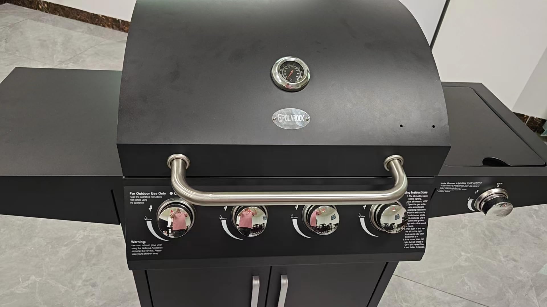 POLAROCK Gas BBQ Grill Easy Portability For Indoor/Outdoor Barbecues - Portable BBQ Gas Grill