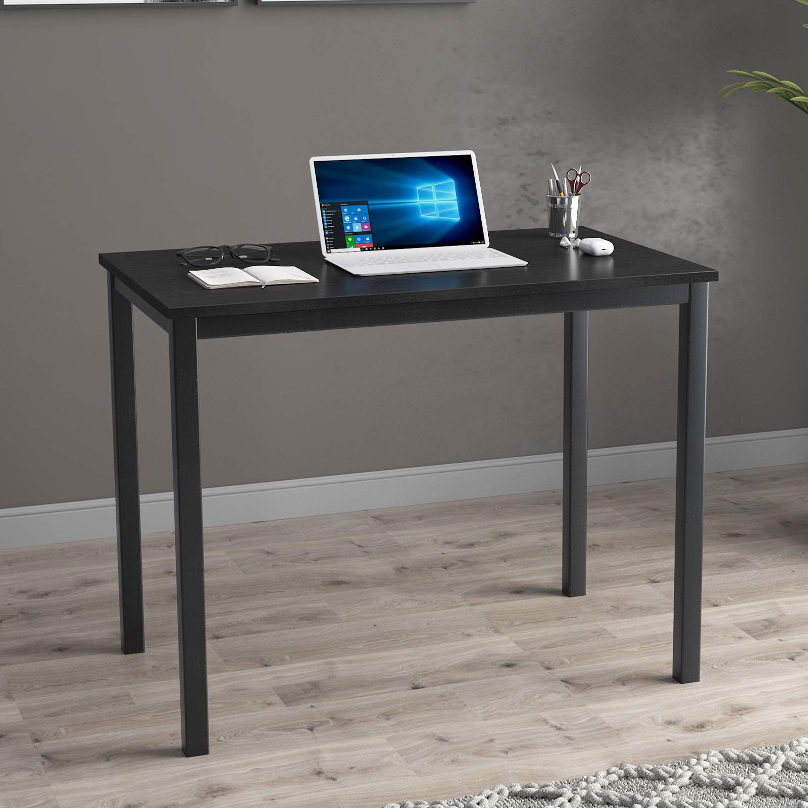 SogesPower 63 inches Computer Desk Study Table PC Laptop Office Desk Workstation for Home Office, Black