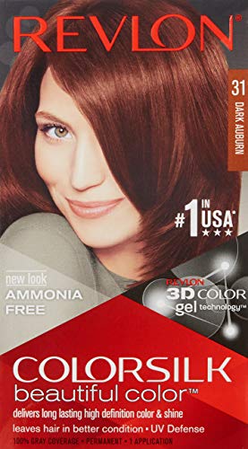 Revlon ColorSilk Haircolor, Dark Auburn, 4.40 Total Ounces (Pack of 3)