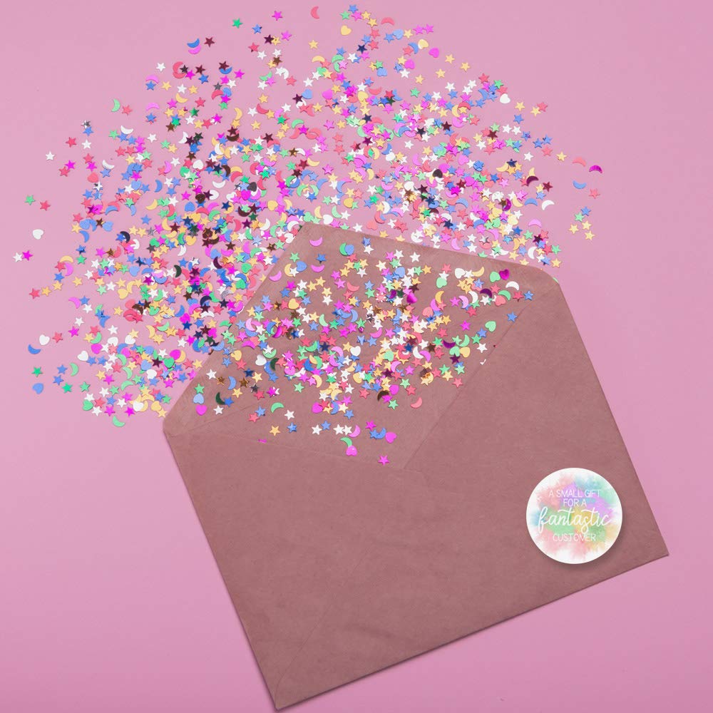 Small Gift for A Fantastic Customer Pastel Thank You Customer Appreciation Sticker Labels for Small Businesses, 60 1.5" Circle Stickers by AmandaCreation, for Envelopes, Postcards, Direct Mail, More!