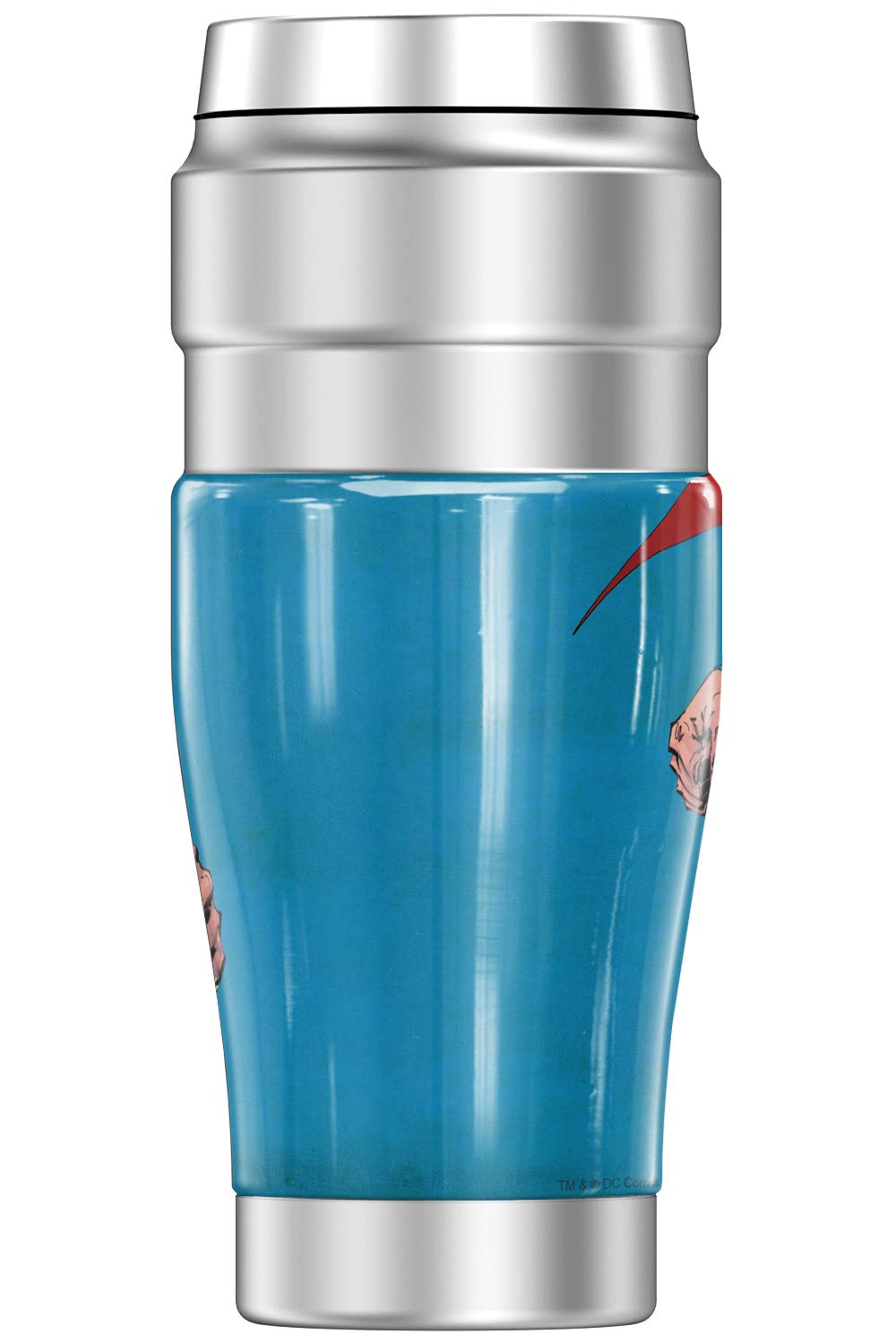 THERMOS Superman Character STAINLESS KING Stainless Steel Travel Tumbler, Vacuum insulated & Double Wall, 16oz