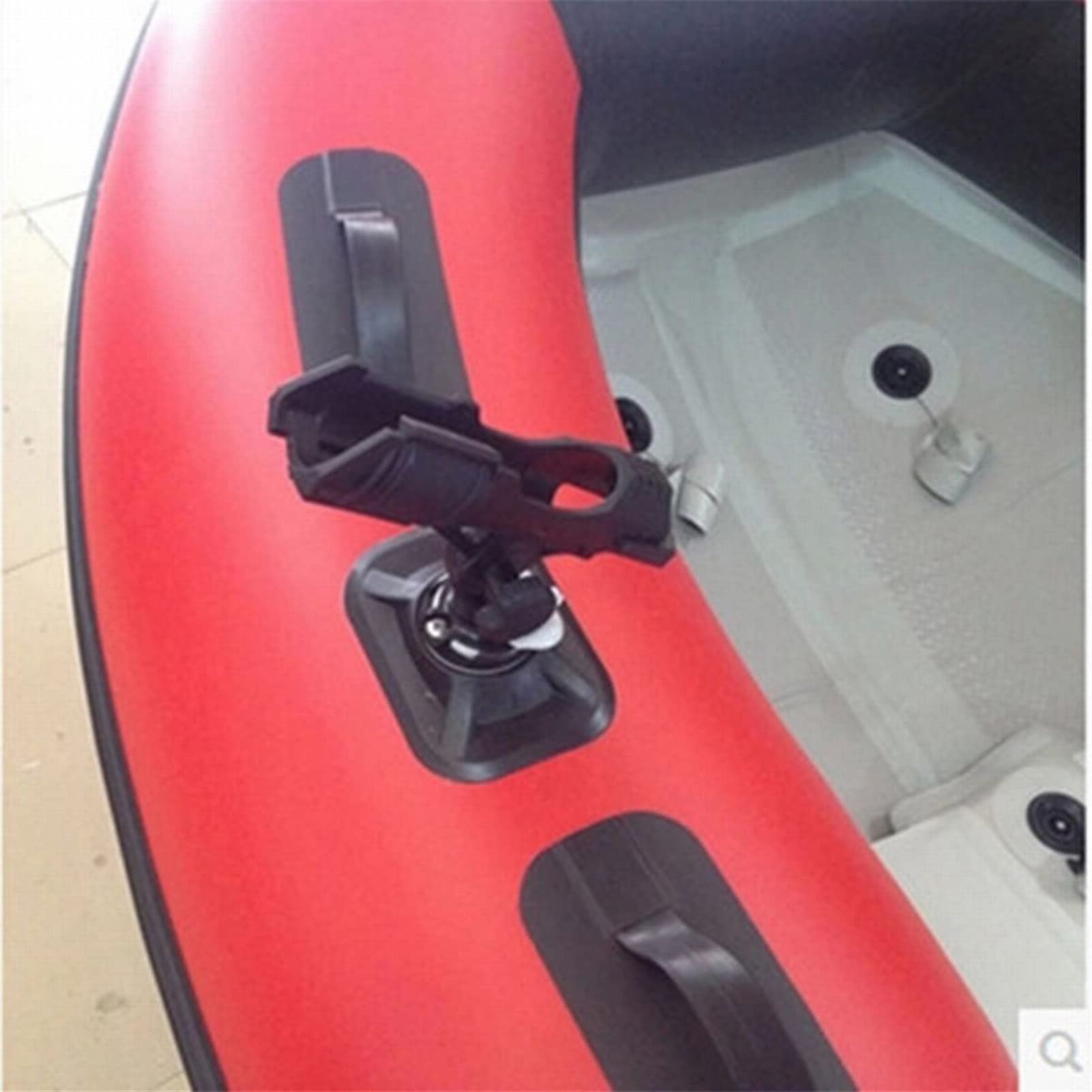 ZHAFG Inflatable Boat Accessory Dinghy raft Fishing Tool Rod Holder Device Pole PVC sup Board Kayak Fixer fix Pole Mount Angle Bracket (Size : Top and Base)