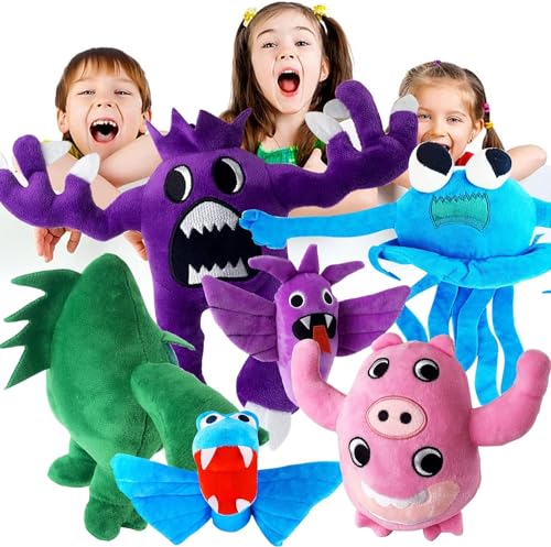 PERUKOYO 6PCS Plushies Figure Monster Doll for Kids