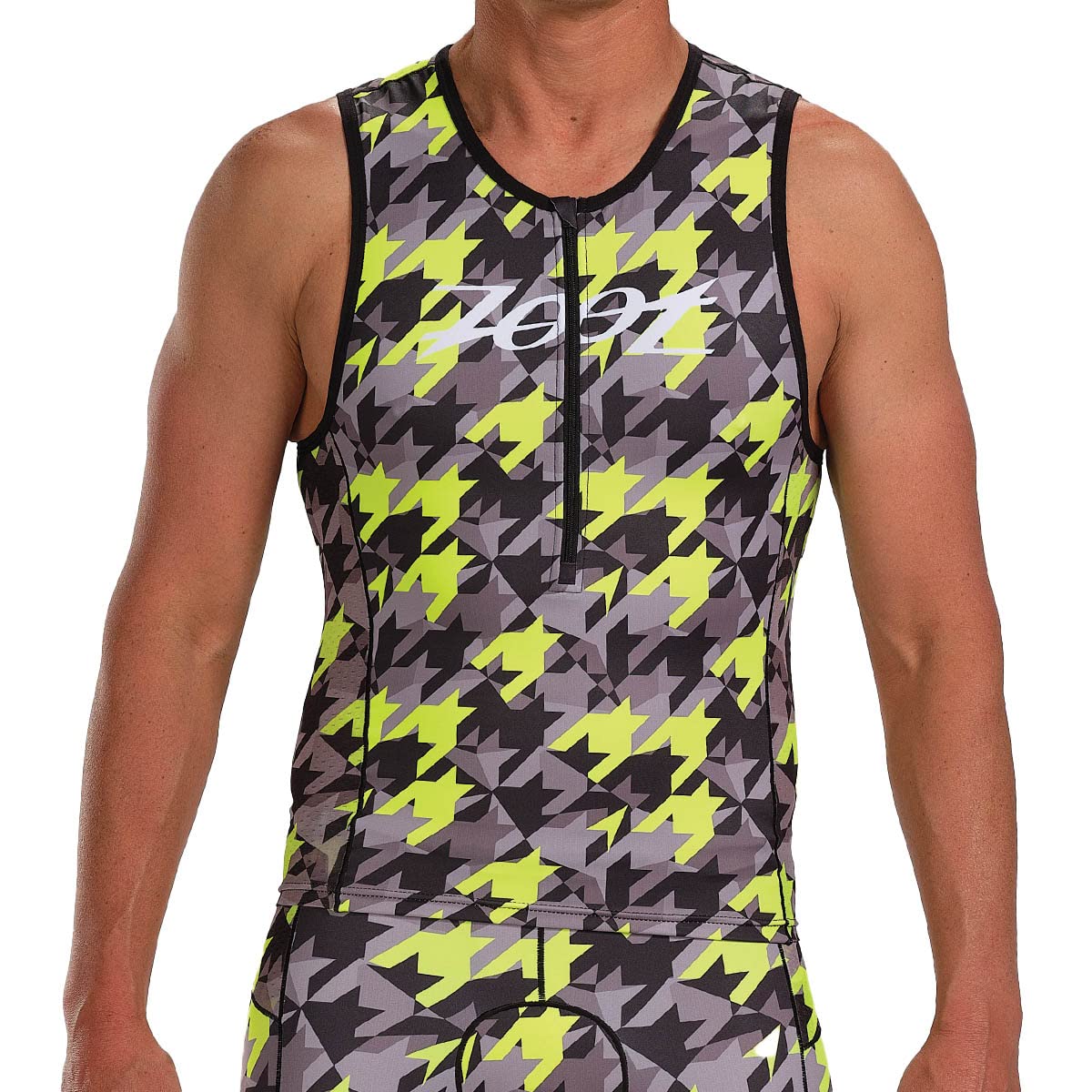Zoot Men’s LTD Triathlon Tank Top – Mens Triathlon Top and Compression Tank w/Primo Fabric & Pockets (NIUHI, Medium)
