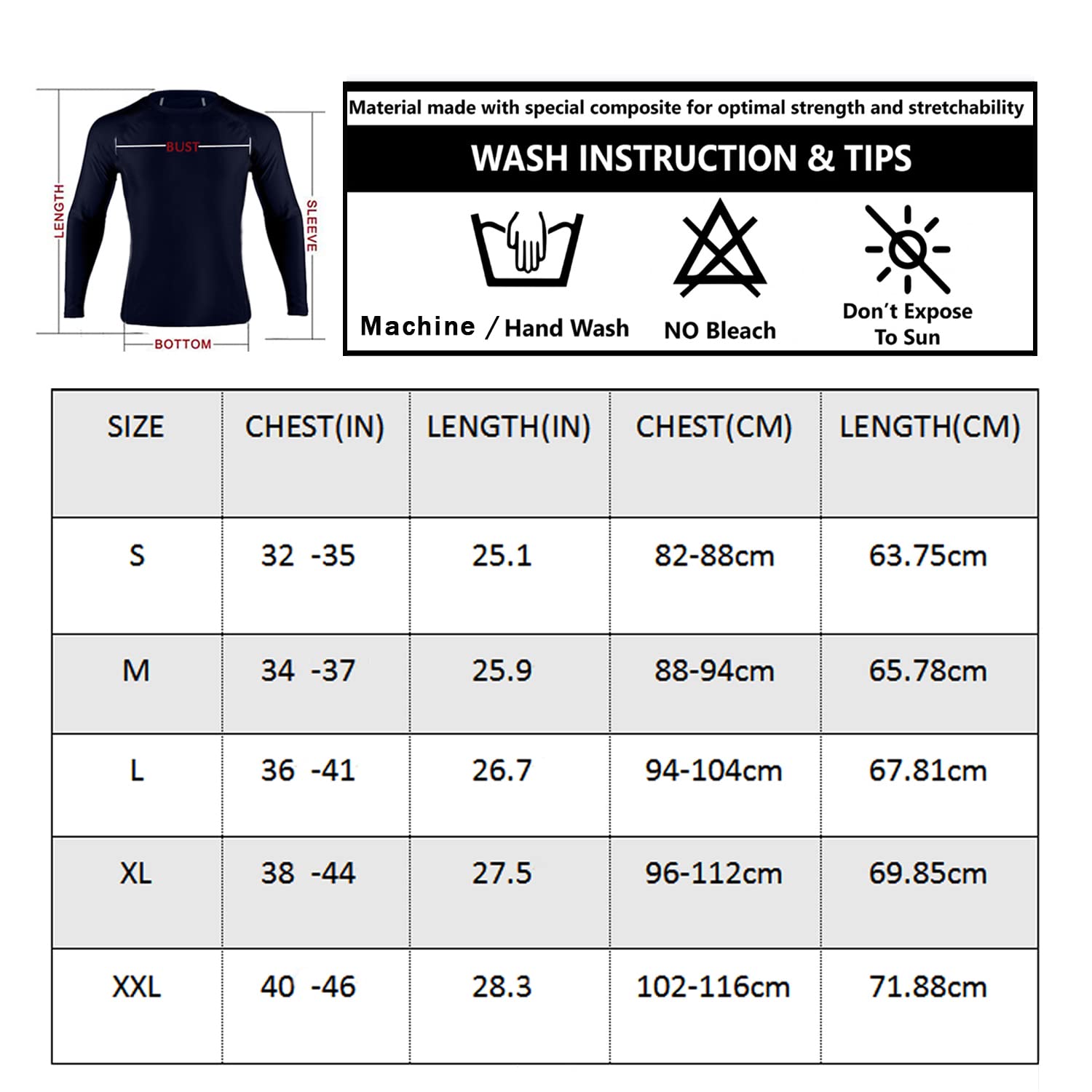 Teanoon Men's Compression Shirt 3D Print Long Sleeve Workout Shirts Athletic Fitness Gym Top for Men X-Large