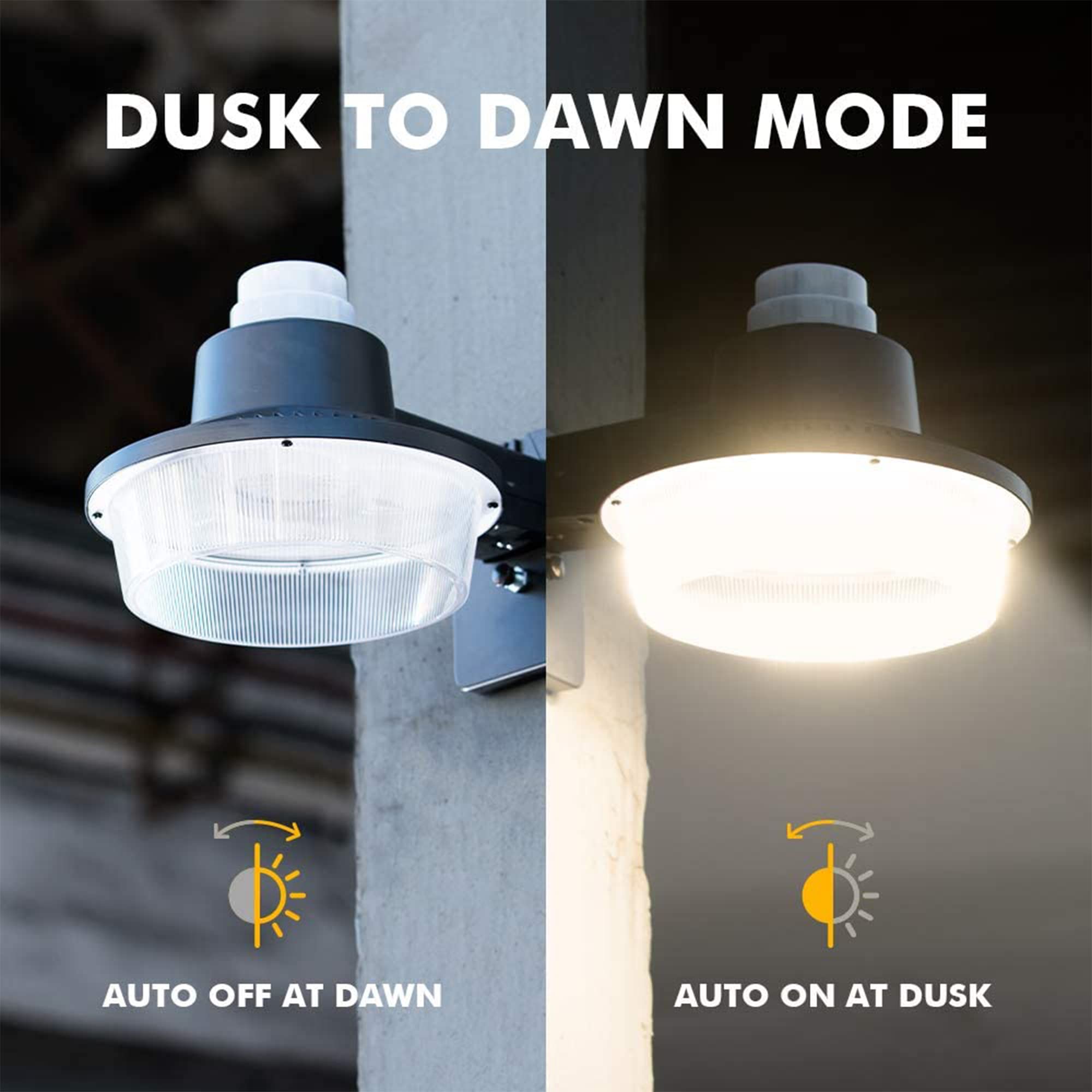 Stanley 500 Watt Equivalent 5000 Lumen Integrated LED Area Light with Dusk-to-Dawn Feature and Adjustable Temperature for Outdoor Spaces