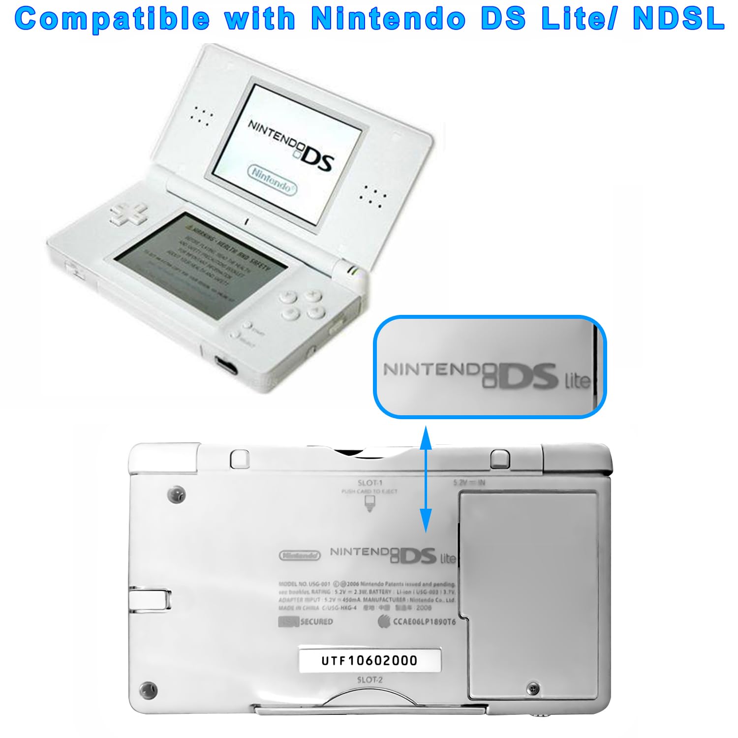 OSTENT Touch Screen Digitizer Repair Replacement Part for Nintendo DS Lite NDSL Console