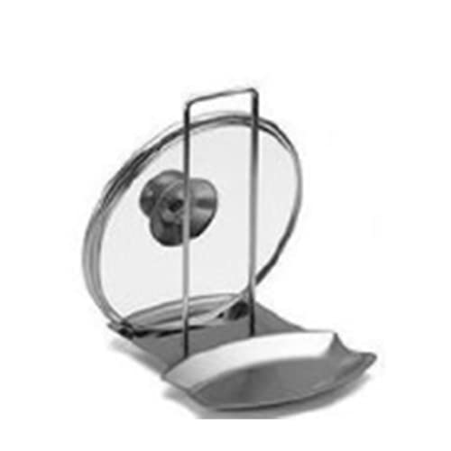 SEYFI Kitchen Shelves,Stainless Steel Pot Lid Organizer Rack, Removable Spoon Rest, Pots & Pans Storage Holder, Cutting Boards Stand, Reusable