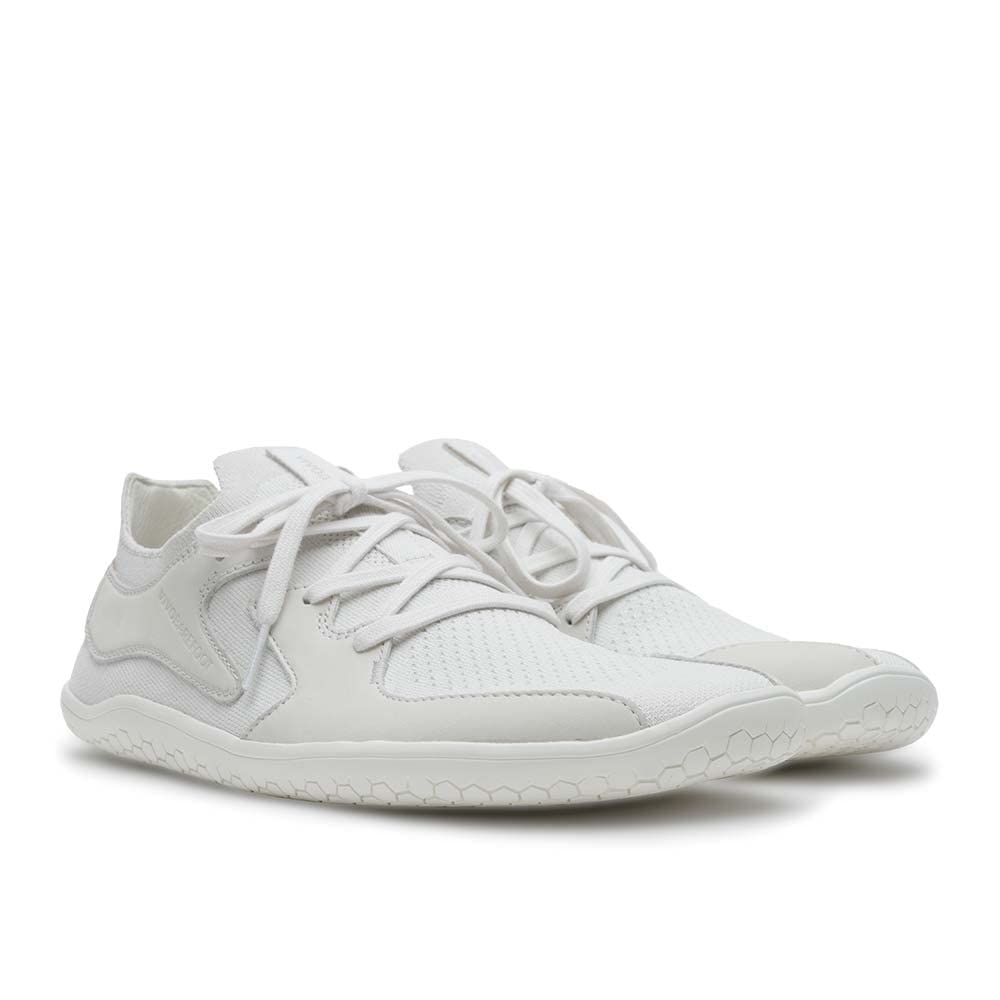 Vivobarefoot Womens Primus Asana Leather Textile Natural Trainers 7.5 US