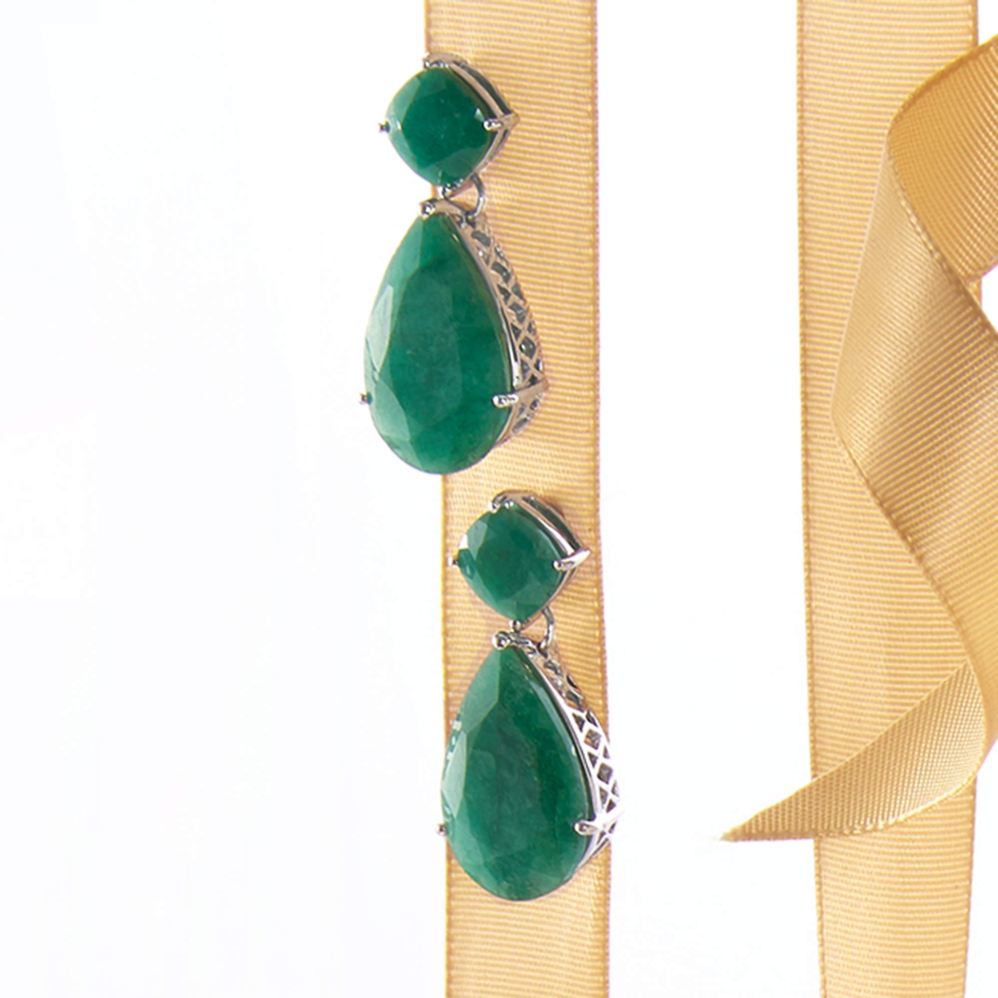 Ross-Simons Precious Gemstone Drop Earrings in Sterling Silver